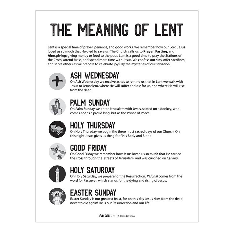 The Meaning of Lent Activity Card - 12/pk - [Consumer]Autom
