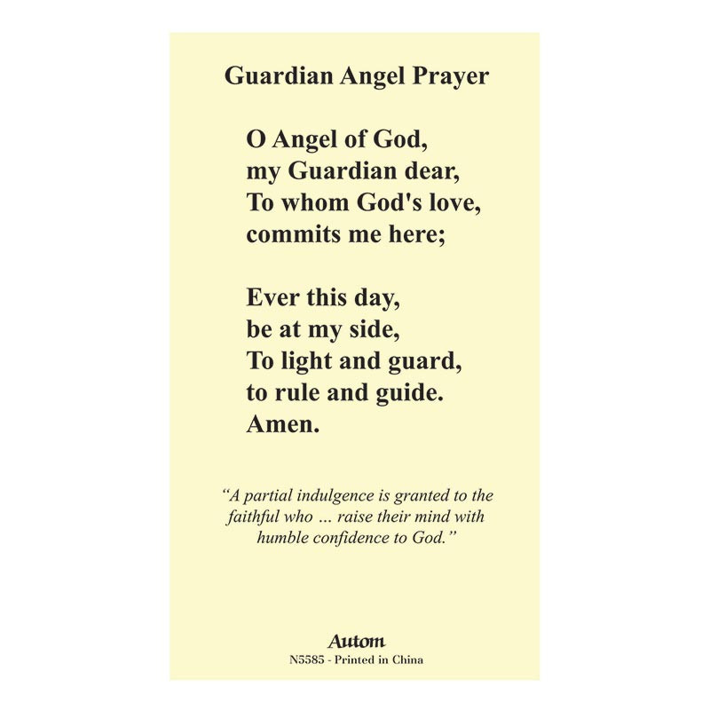 Guardian Angel Laminated Holy Card - 25/pk - [Consumer]Autom