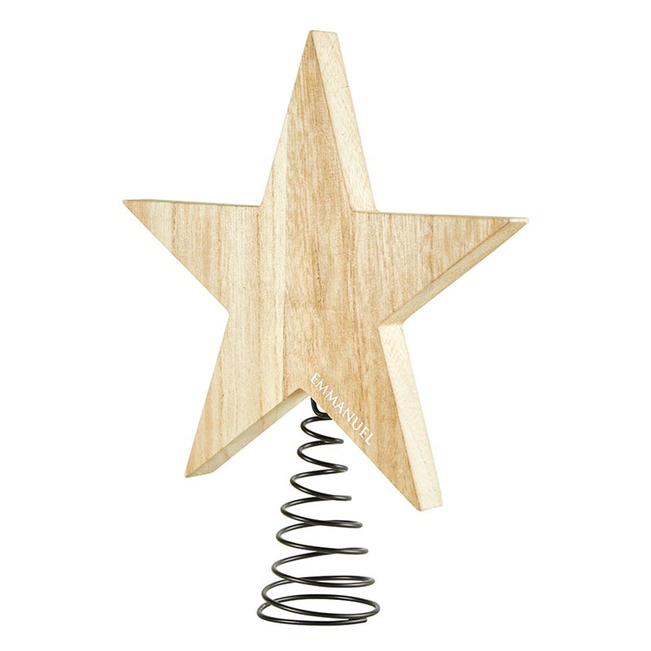 Tree Topper- Names of Jesus - Natural Wood