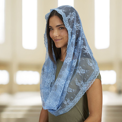 Light Blue Infinity Chapel Veil - 2/pk - [Consumer]Autom