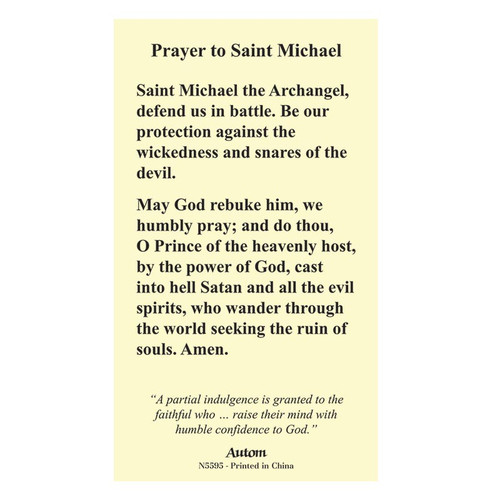 St. Michael Laminated Holy Card - 25/pk - [Consumer]Autom