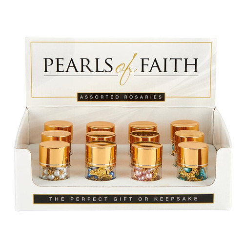 Pearls of Faith Mini Rosary in a Bottle Assortment (4 Asst) - 12/pk ...