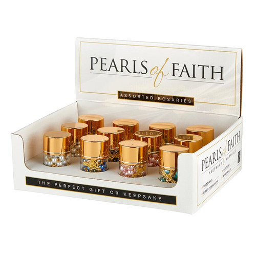 Pearls of Faith Mini Rosary in a Bottle Assortment (4 Asst) - 12/pk ...