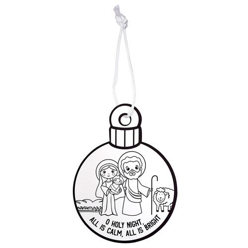 Color Your Own Christmas Ornaments (3 Asst, 12/set) - 10 sets/pk ...
