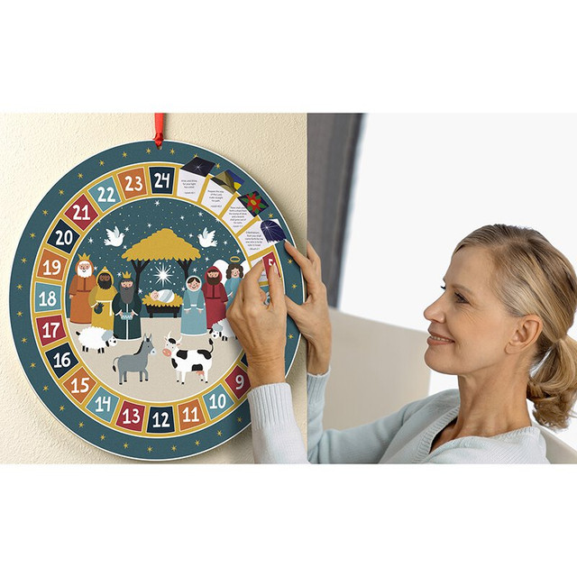 Round Starlight Nativity Advent Calendar - 12/pk - [Consumer]Autom