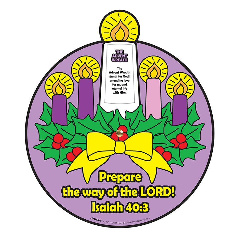 Color Your Own Advent Wreath Wheel - 48/pk - [Consumer]Autom