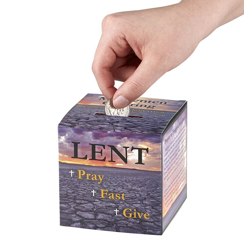 Pray Fast Give Family Lenten Offering Box - 50/pk - [Consumer]Autom