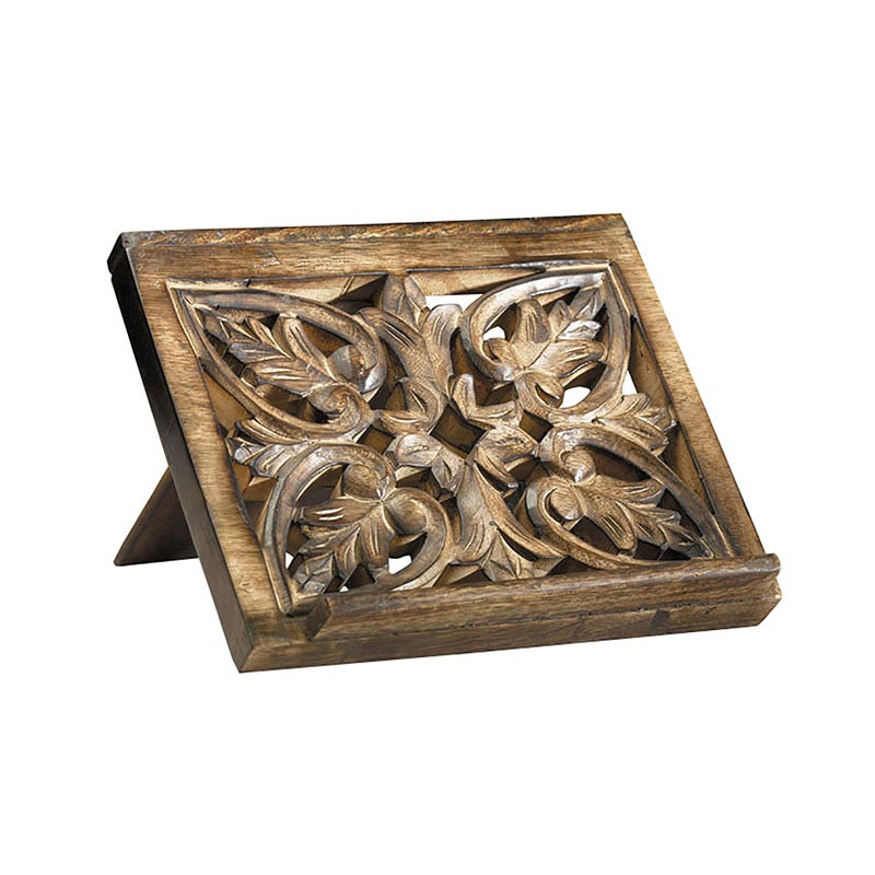 Ornate Wood Carved Bible Missal Stand - [Consumer]Autom