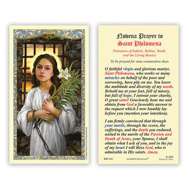 St. Philomena Laminated Holy Card - 25/pk - [Consumer]Autom