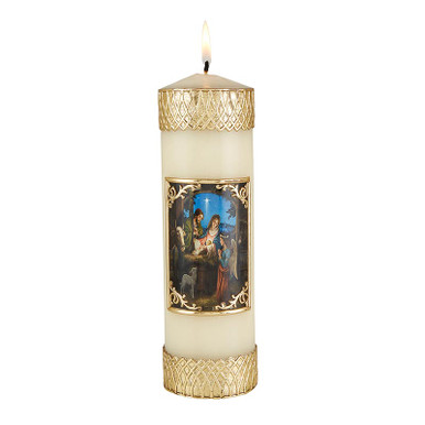 Nativity Scene Devotional Candle - [Consumer]Autom