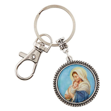 Mary My Spiritual Mother Key Chain with Clip - 12/pk - [Consumer]Autom
