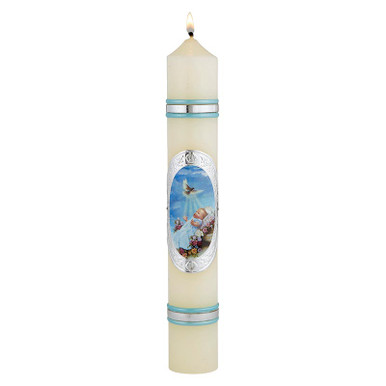 Boy with Dove Baptism Candle - [Consumer]Autom