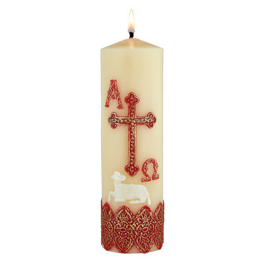 Baroque Cross Family Prayer Candle - [Consumer]Autom