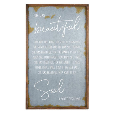 Metal Wall Sign-Large-Beautiful