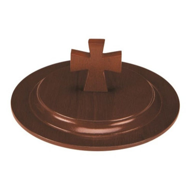 Walnut Stain Wood Stacking Bread Plate Lid