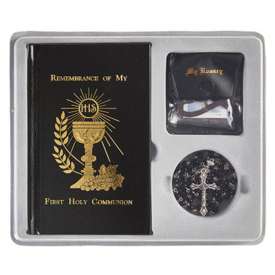 Good Shepherd Black First Communion Boxed Set - [Consumer]Autom