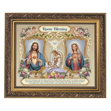 Room Blessing Gold Tone Framed Print - [Consumer]Autom