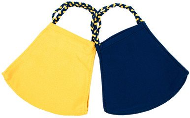 Pom Masks - Navy/Sunshine - 2/pk