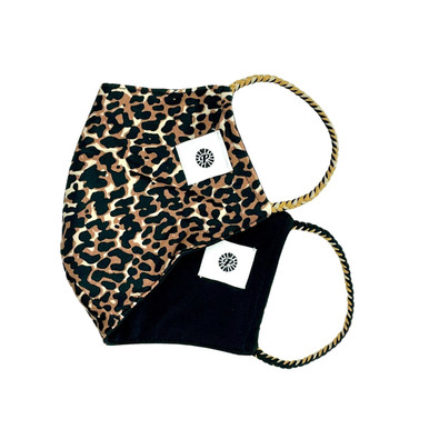 Pom Masks - DOUBLE LAYER REVERSIBLE - Leopard/Black