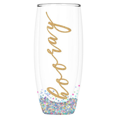Double-Wall Champagne Glass - Hooray