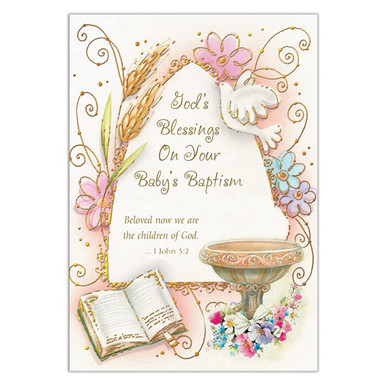 God's Blessings on Your Baby's Baptism Card - [Consumer]Autom
