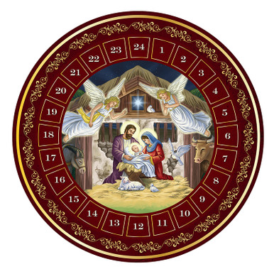 Joyful Nativity Round Advent Calendar - 12/pk - [Consumer]Autom