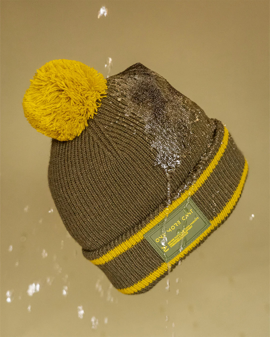 One More Cast Mustardo Bobble Hat - 100% Waterproof