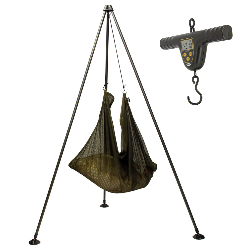 Complete Carp Weighing Tripod System (Tripod + Weigh Sling + Scale)
