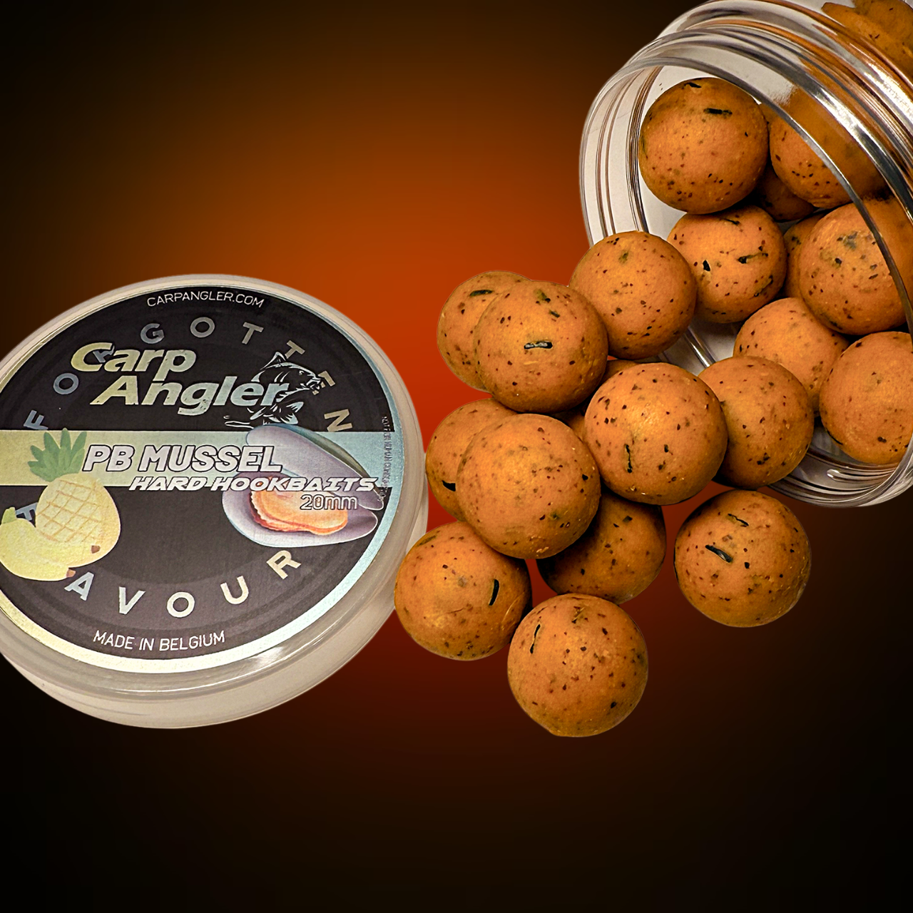 Carp Angler & Forgotten Flavours Hard Hook Baits (PB Mussel)