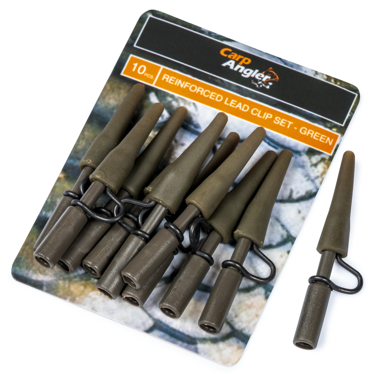 Carp Angler Reinforced Lead Clip Set (10 sets)