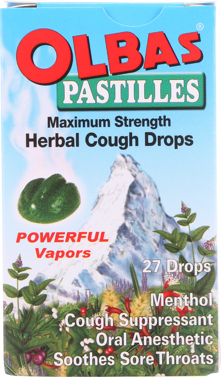 Pastilles Herbal Herbal Cough Drops Maximum Strength 27 Count ...