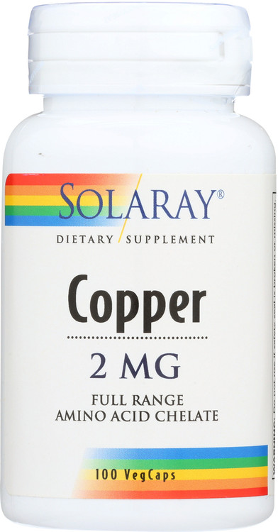 Copper 2mg 100 Vegetarian Capsules - BuyVites.com