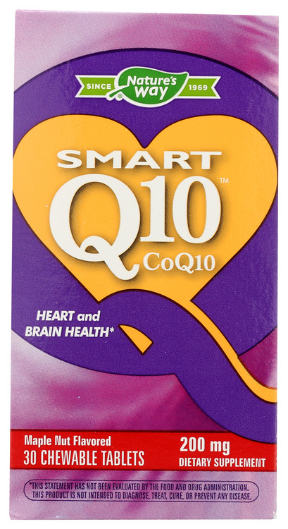 SMART Q10 CoQ10 200 mg, Maple 30 Chewable Tablets - BuyVites.com