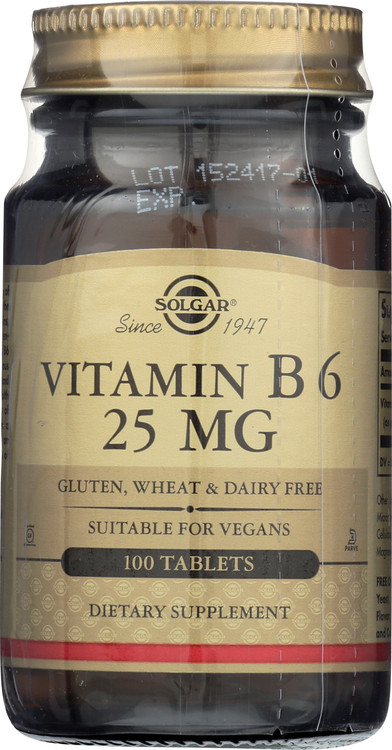 Vitamin B6 25mg 100 Tablets - BuyVites.com