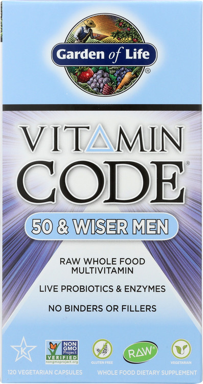 Vitamin Code 50 & Wiser Men's Multi 120 Capsules - BuyVites.com