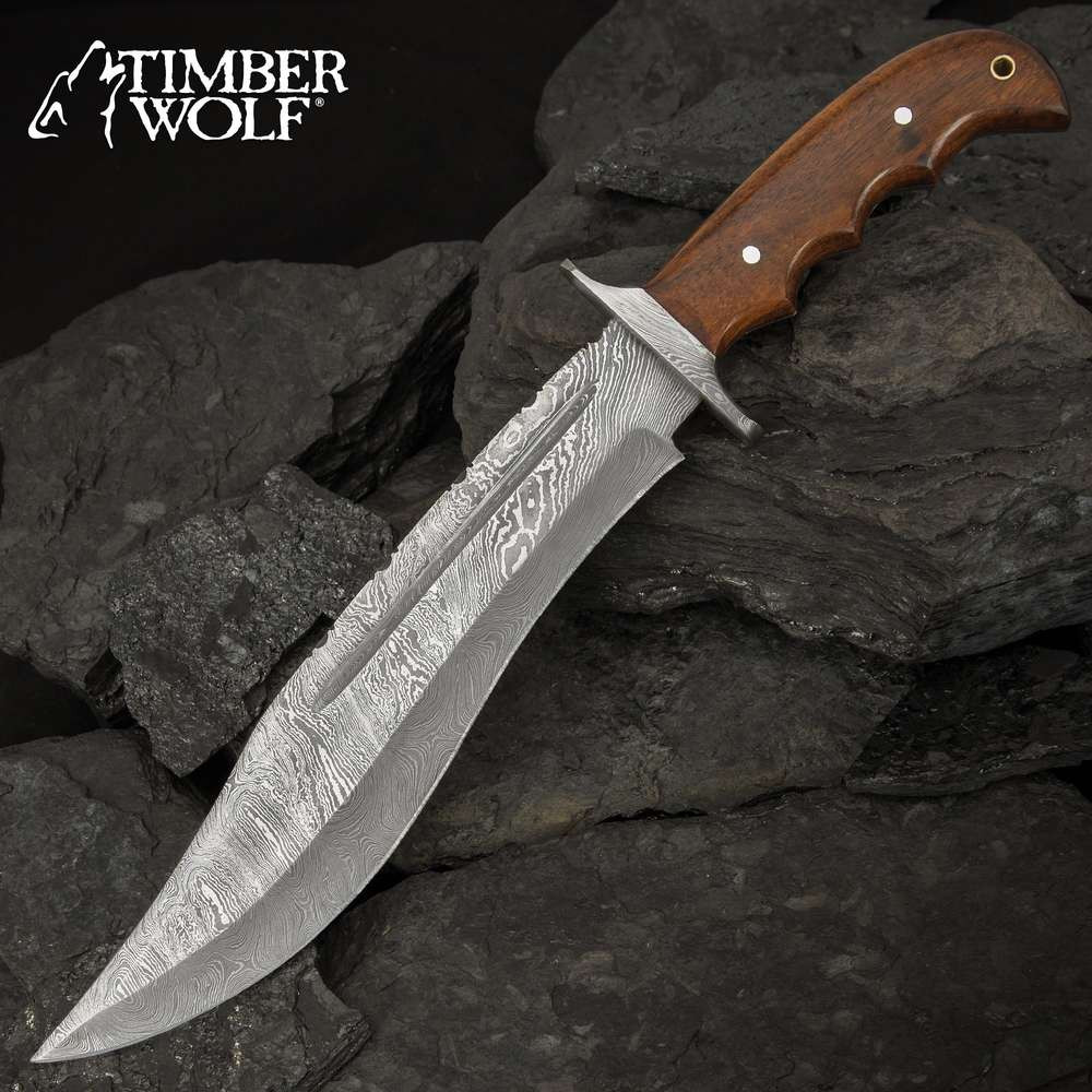 Timber Wolf Colorado Peak Fixed Blade Knife And Leather Sheath - Hero ...