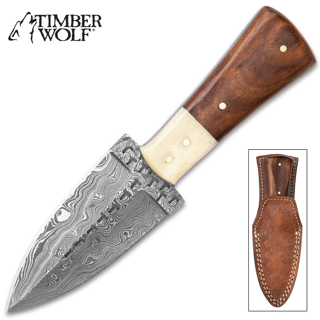 Timber Wolf Primitive Short Dagger w/Sheath - Hero Outdoors