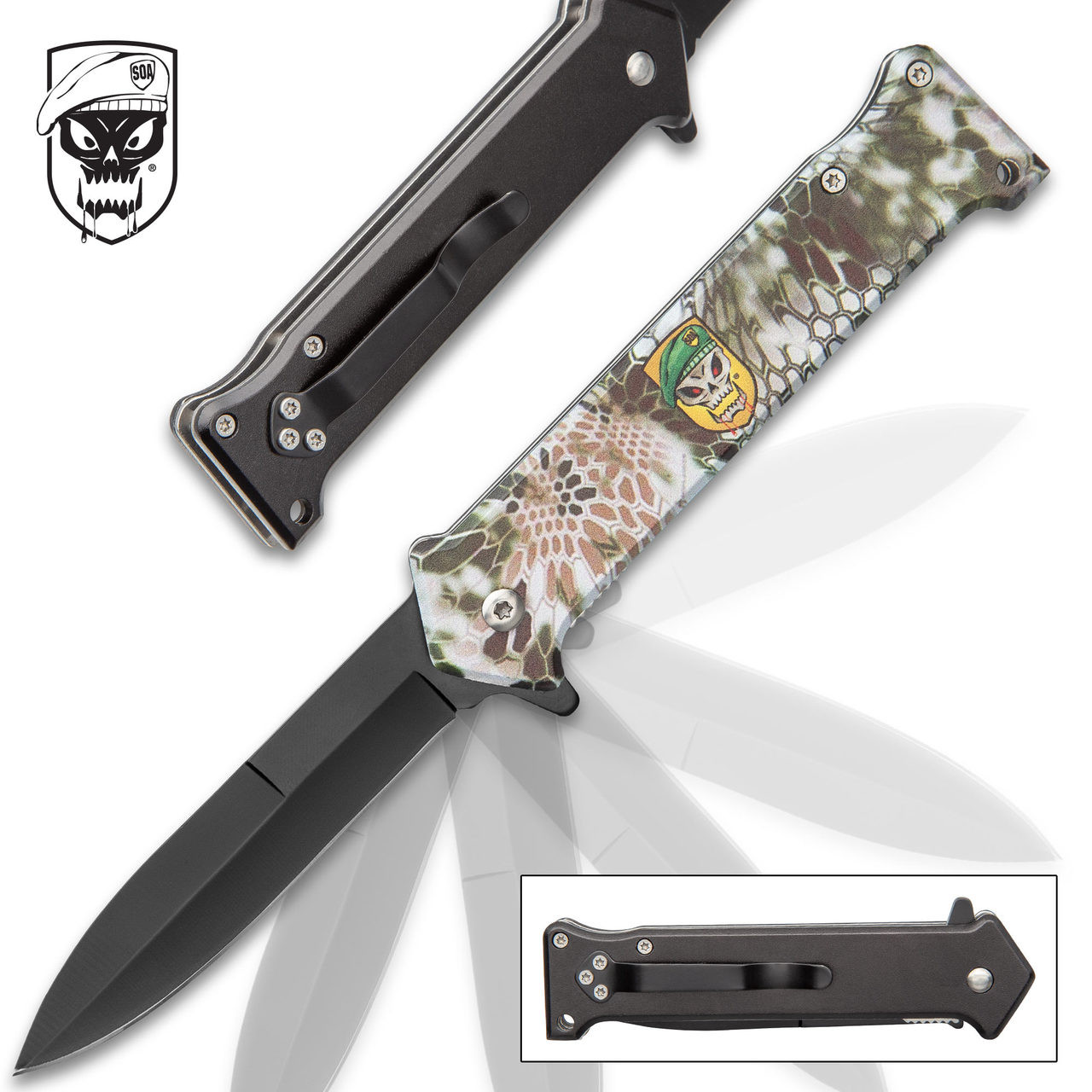 SOA Vector Stiletto Assisted Opening Pocket Knife - Hero Outdoors