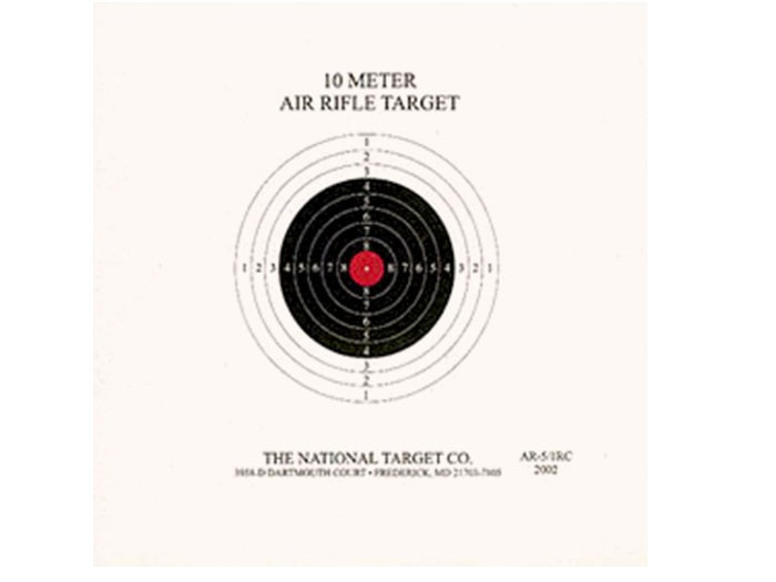 National Target Single Bull Red Center Air Rifle Target - Hero Outdoors