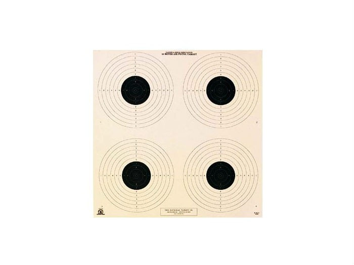 National Target NRA 10-Meter Air Pistol Bullseye Target, 4 Bulls/Page ...