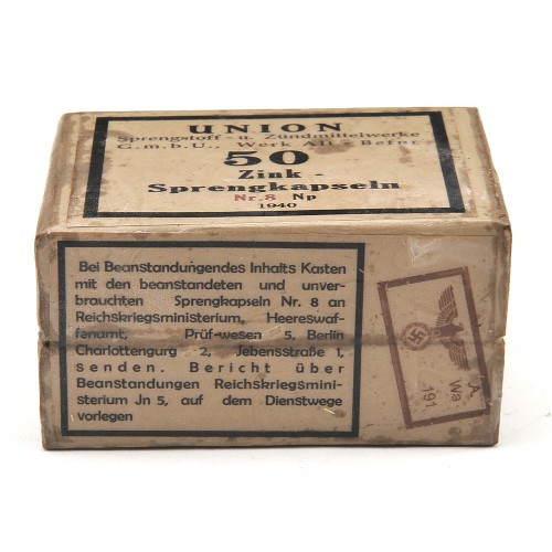 German WW2 Detonator - 50 Ct Sprengkapseln Nr.8 Simulated Box - Hero ...