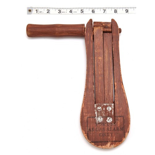 WW1 Gas Alarm Trench Rattle Hand Aged - Hero Outdoors