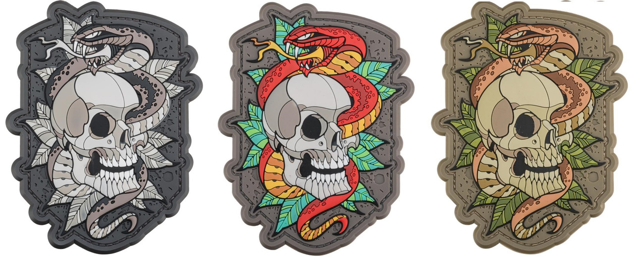 Mil-Spec Monkey "Skull Snake 2" PVC Morale Patch - Hero Outdoors