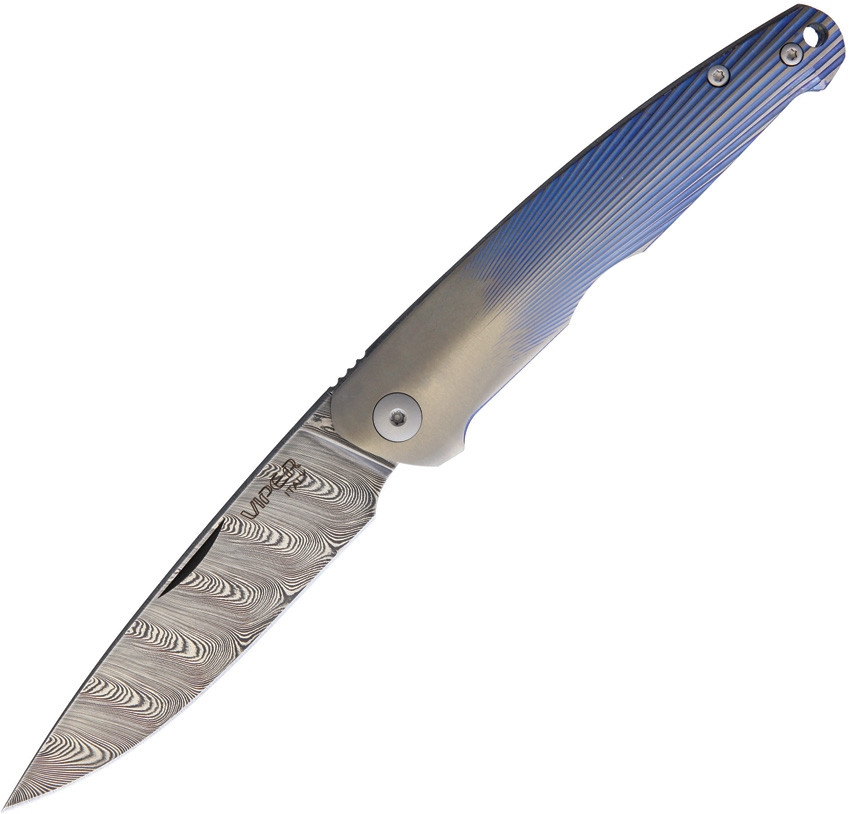 Key Damascus Titanium Blue - Hero Outdoors