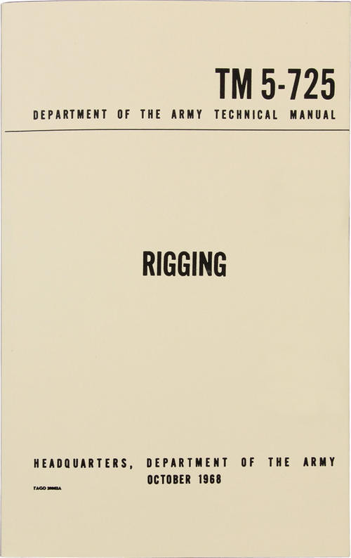 Manual - Department Of The Army Technical Manual: Rigging - Hero Outdoors