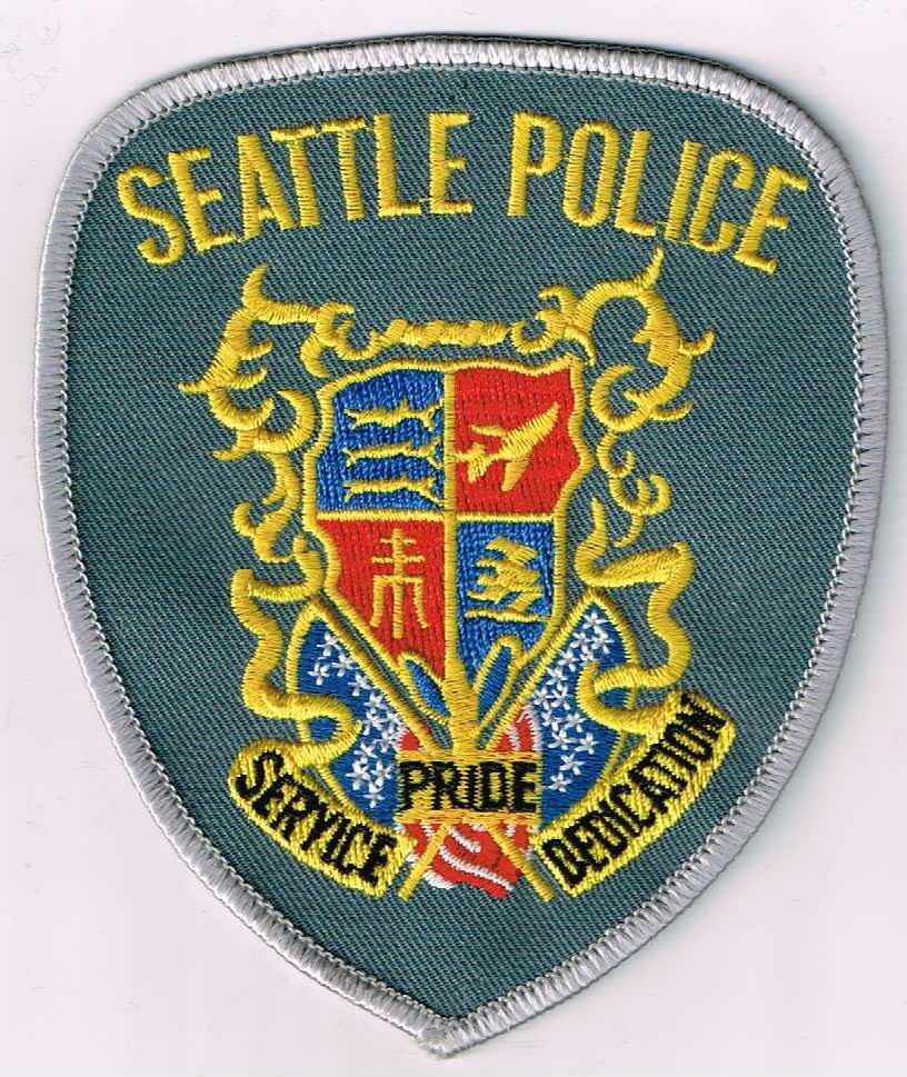 Seattle WA Silver Police Patch - Hero Outdoors