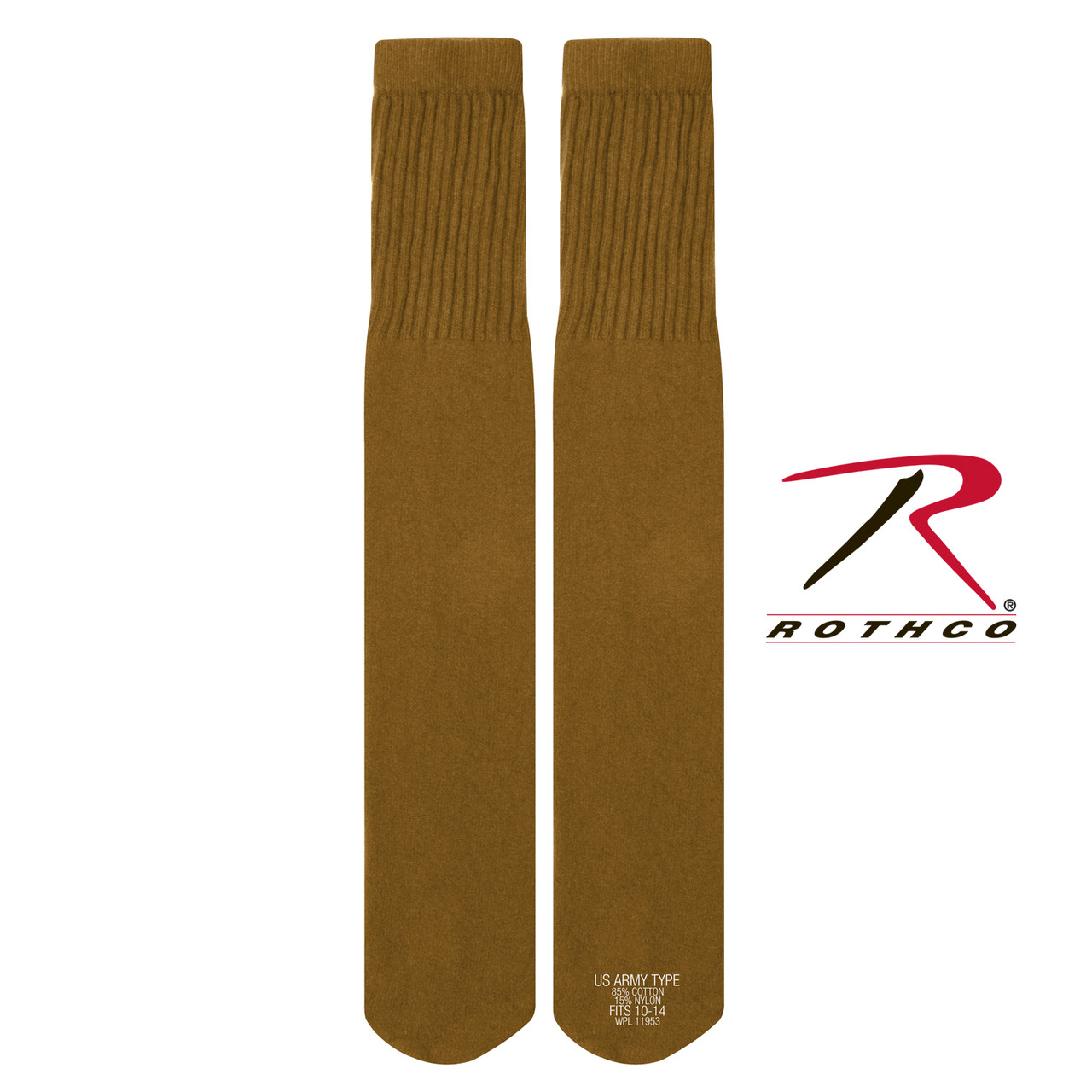 Rothco G.I. Style Tube Socks - Coyote Brown - Hero Outdoors
