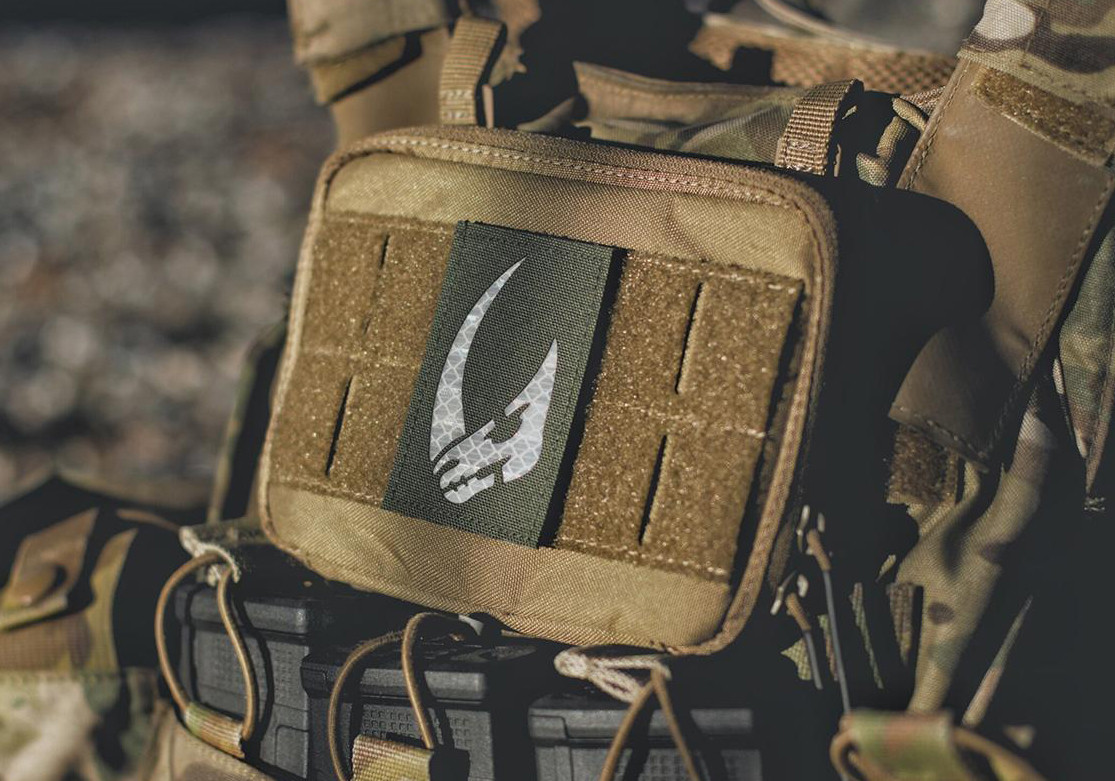 The Overland Portal "Mudhorn" Patch (Color: Multicam Black / IR Reflective) - Hero Outdoors