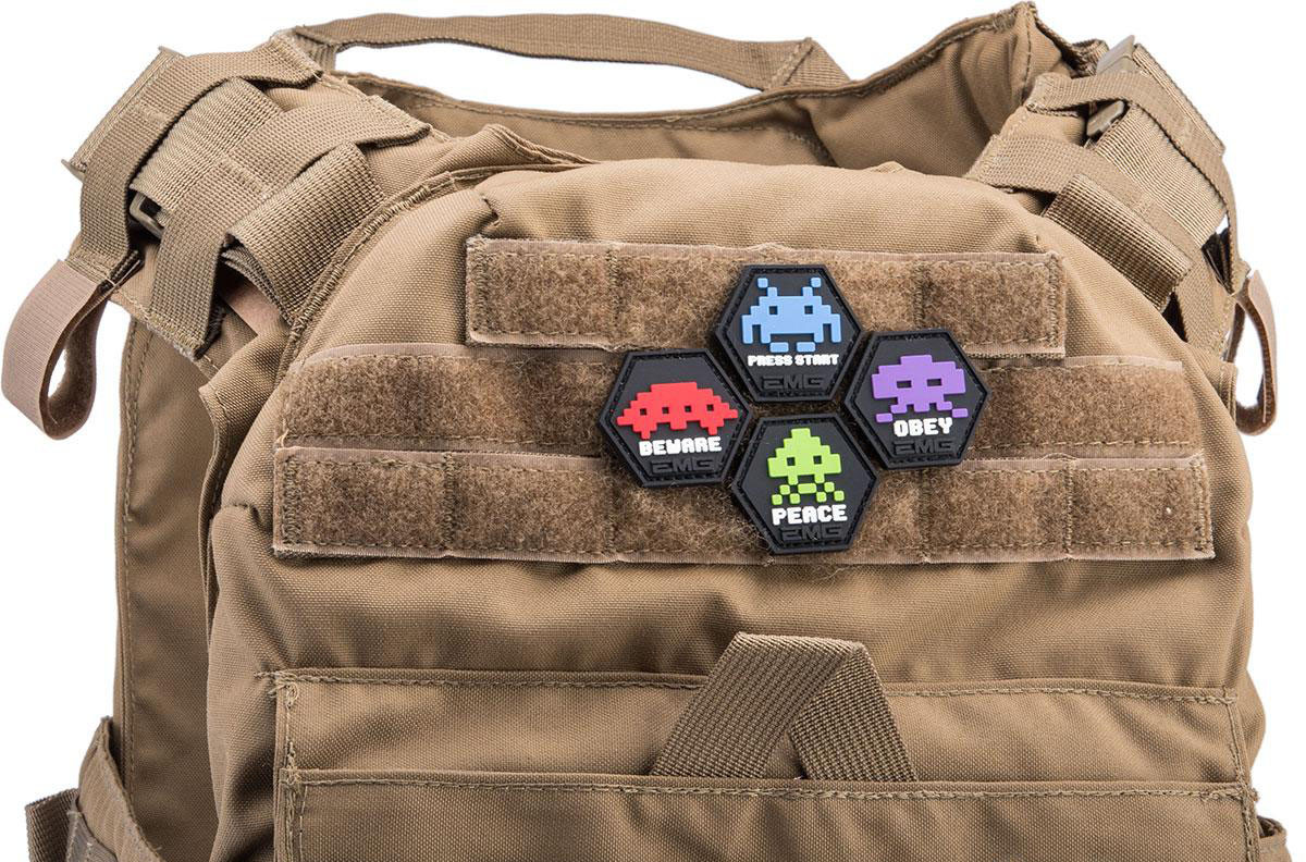 "Operator Profile PVC Hex Patch" Space Invaders Set - Hero Outdoors