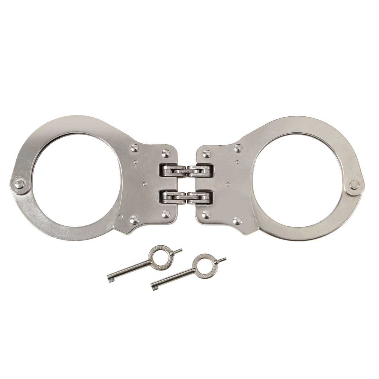 Peerless Hinged Handcuffs - Nickel - Hero Outdoors
